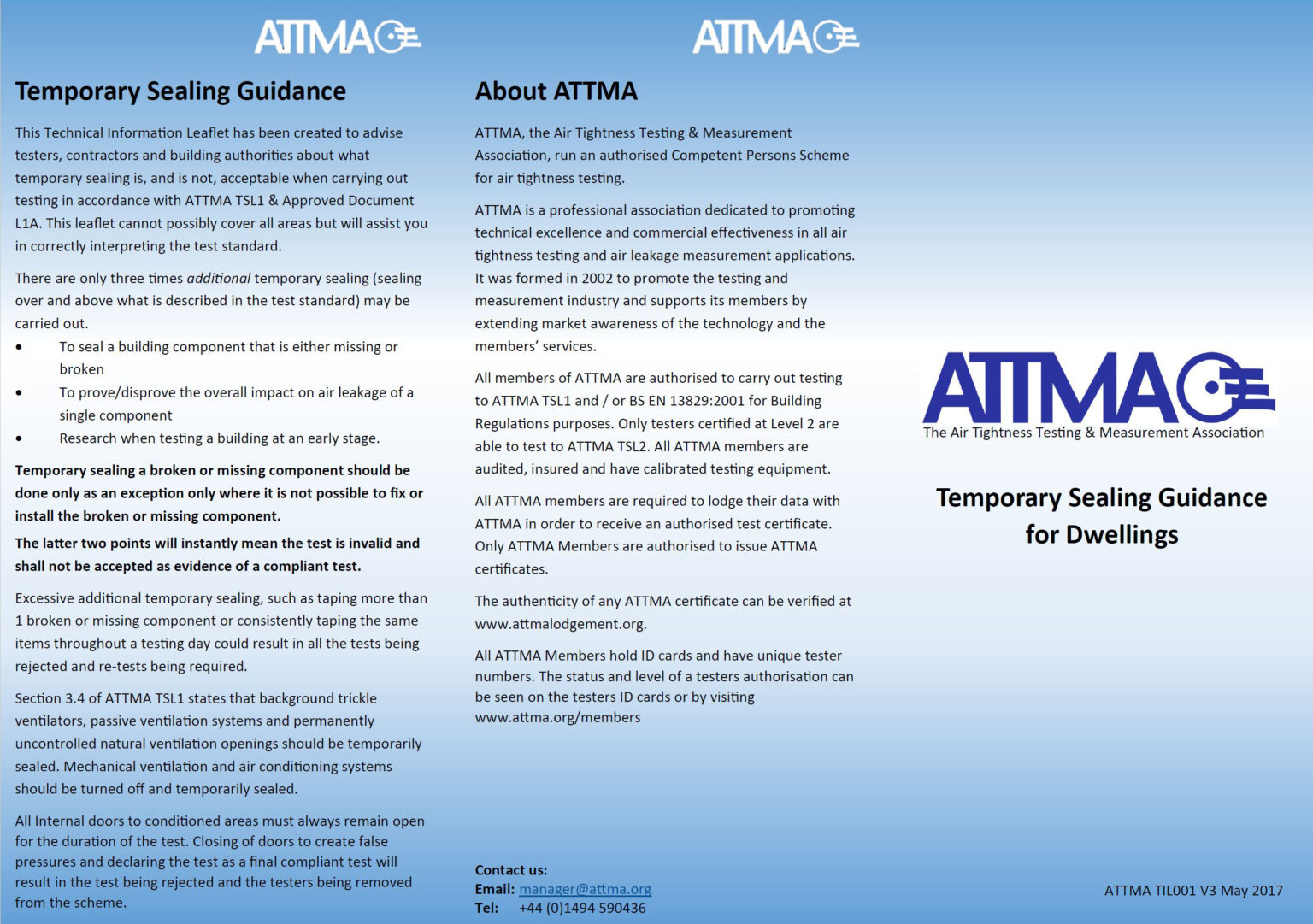 ATTMA | Useful Downloads & Links For Air Tightness Testers & Contractors