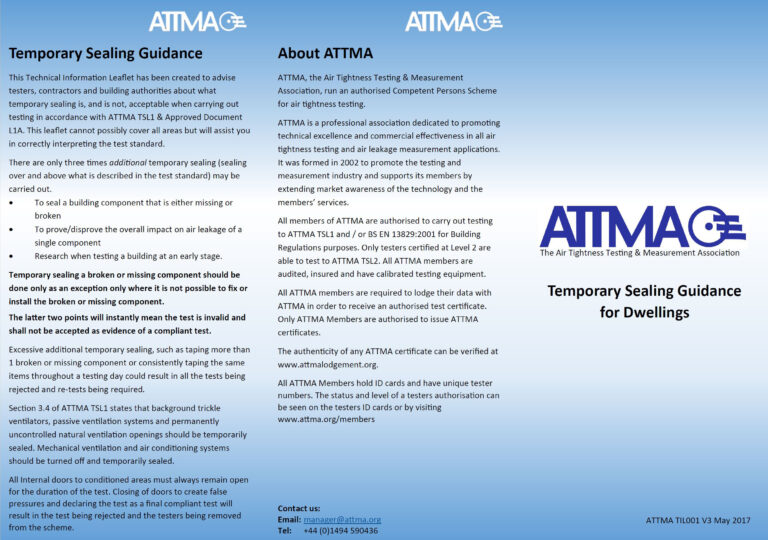 ATTMA | Useful Downloads & Links For Air Tightness Testers & Contractors